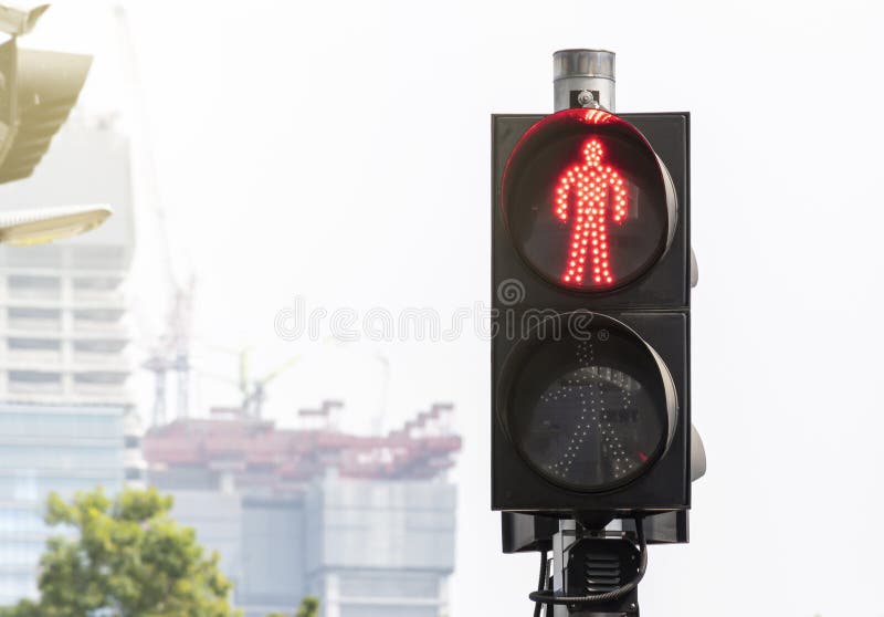 Traffic Light Icon Do Not Cross the Road Stock Image - Image of danger ...