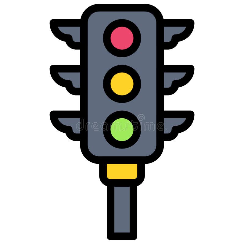 Traffic Light Icon, Location Map and Navigation Vector Stock Vector ...
