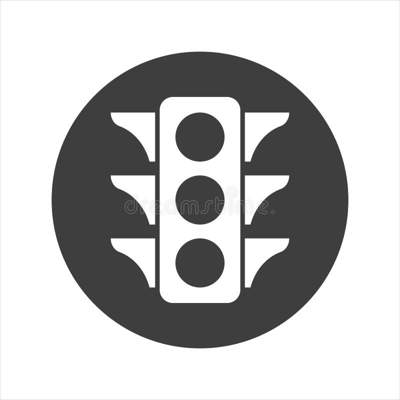 Traffic Light Icon Vector on White Background Stock Vector ...