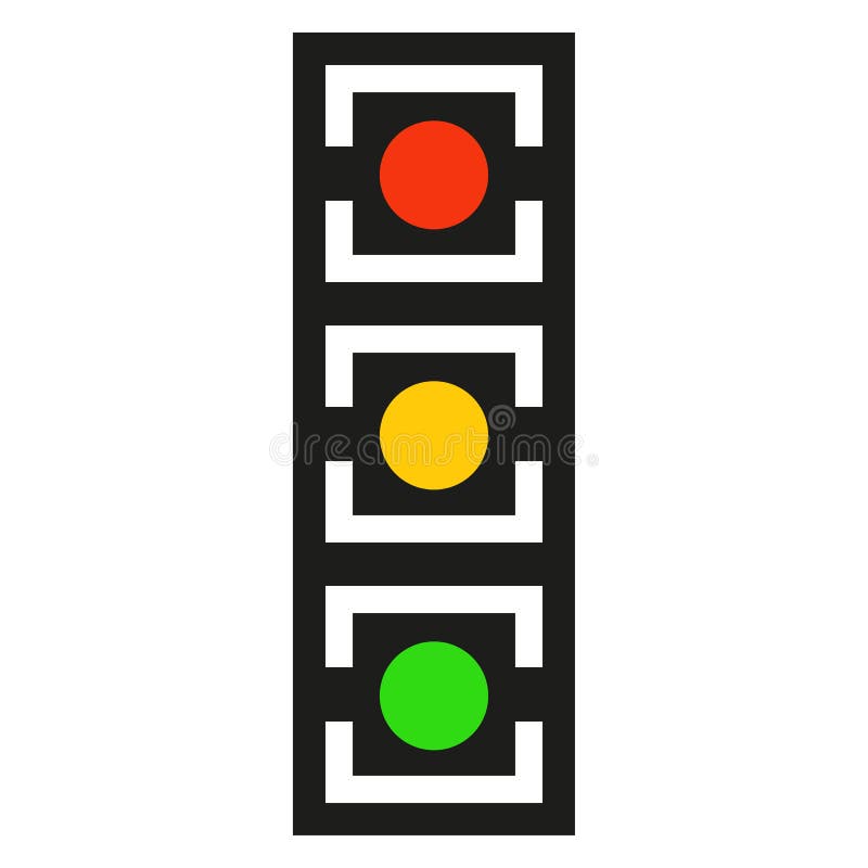 Traffic Light Interface Icons. Red, Yellow and Green Stock Vector ...