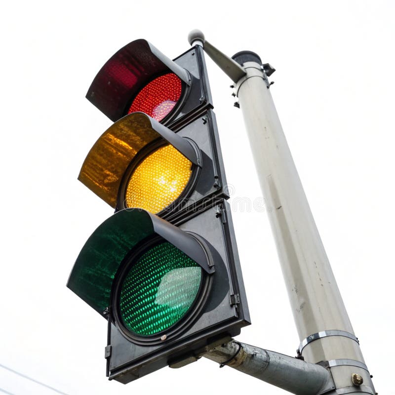 Traffic Light Isolated on Transparent Background Stock Illustration ...