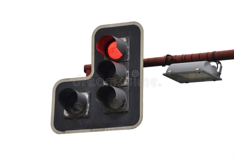 Two-color Traffic Light Isolated on White Background Stock Photo ...