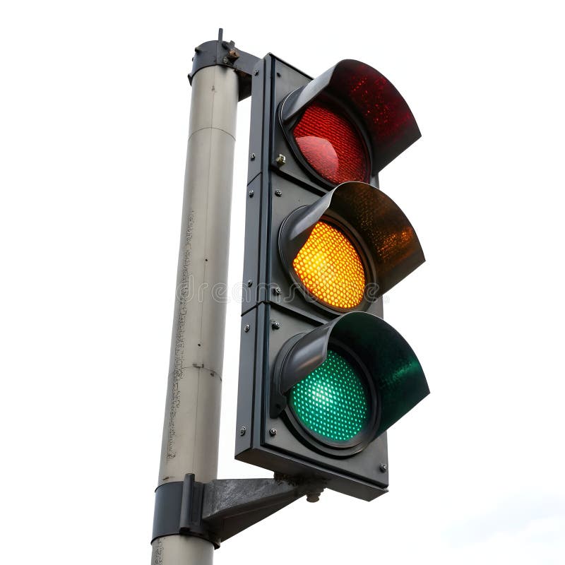 Traffic Light Isolated on Transparent Background Stock Illustration ...