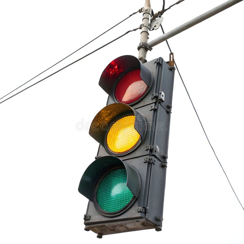 Traffic Light Isolated on Transparent Background Stock Illustration ...
