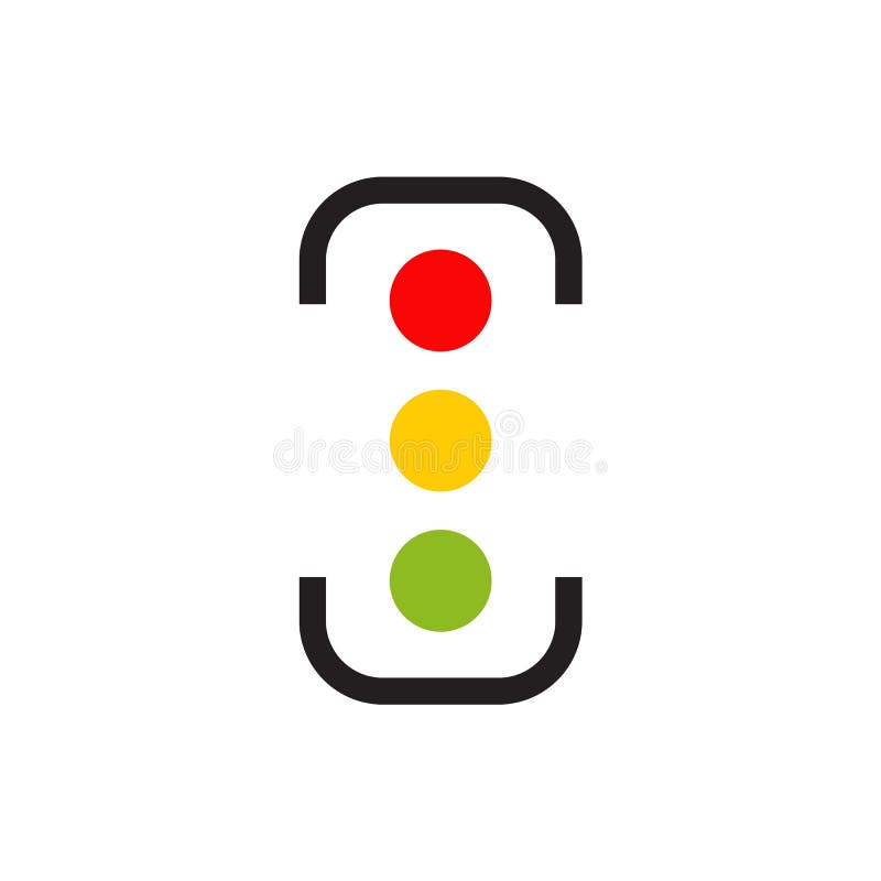 Traffic Light Logo Design Template Stock Vector - Illustration of ...