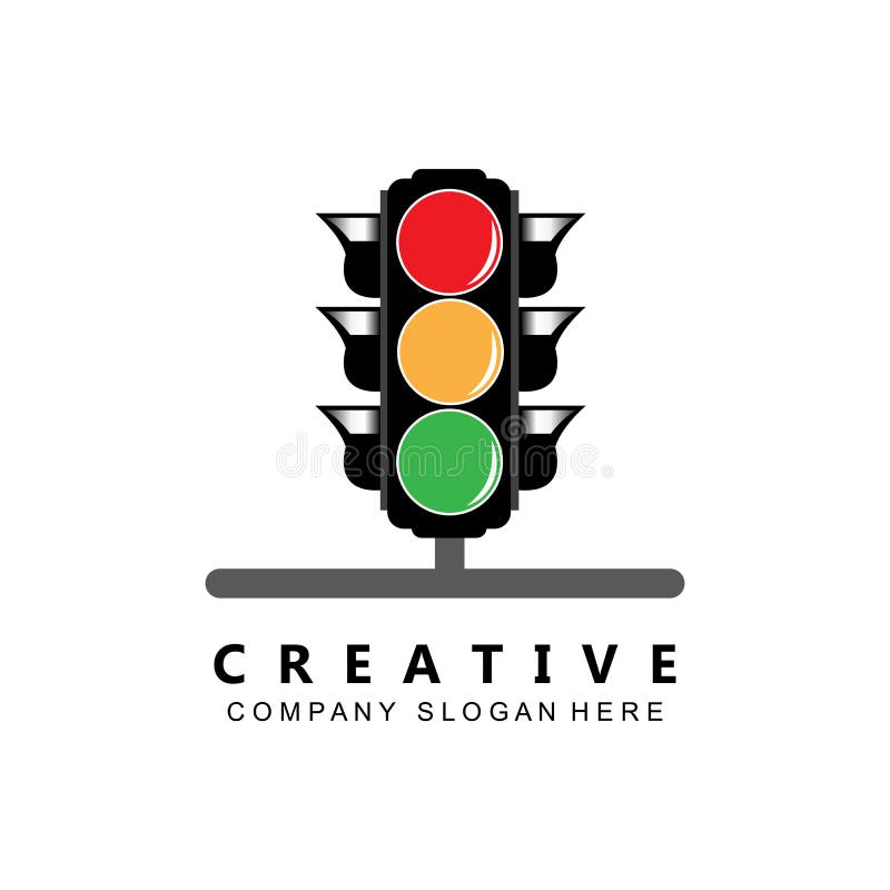 Traffic Light Logo Icon Symbol, To Regulate the Way the Vehicle Stock ...