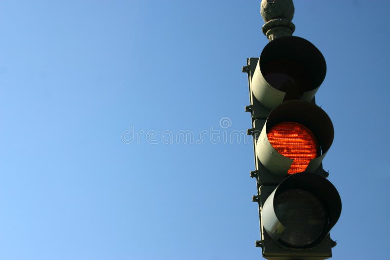 Orange traffic light stock photo. Image of alert, attention - 32024714