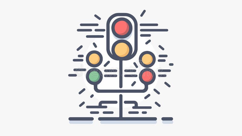 Traffic Light Outline Vector Illustration for Graphic Design Projects ...