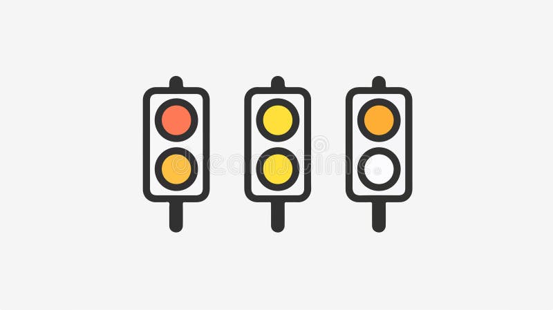 Traffic Light Outline Vector Illustration for Graphic Design Projects ...
