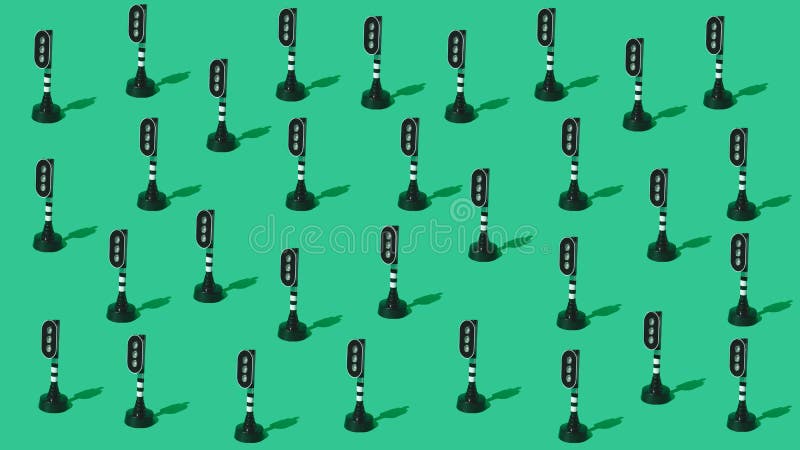 Traffic Light Pattern on Green Background. Safety Concept. Urbanisation ...
