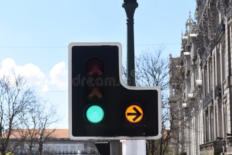 Traffic light, Porto, stock image. Image of oporto, latvia - 78526517