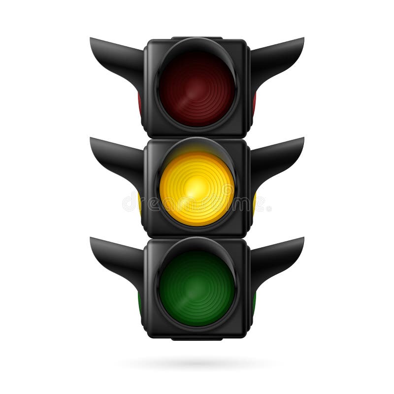 Set of Traffic Light Interface Icons Stock Vector - Illustration of ...