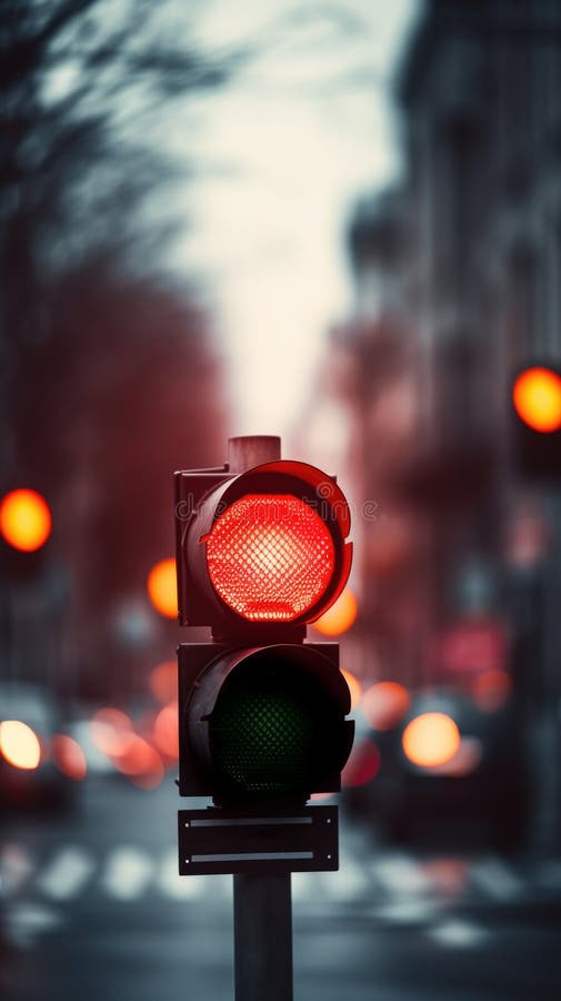 A Traffic Light with a Red, Yellow and Green Signal, AI Stock Photo ...