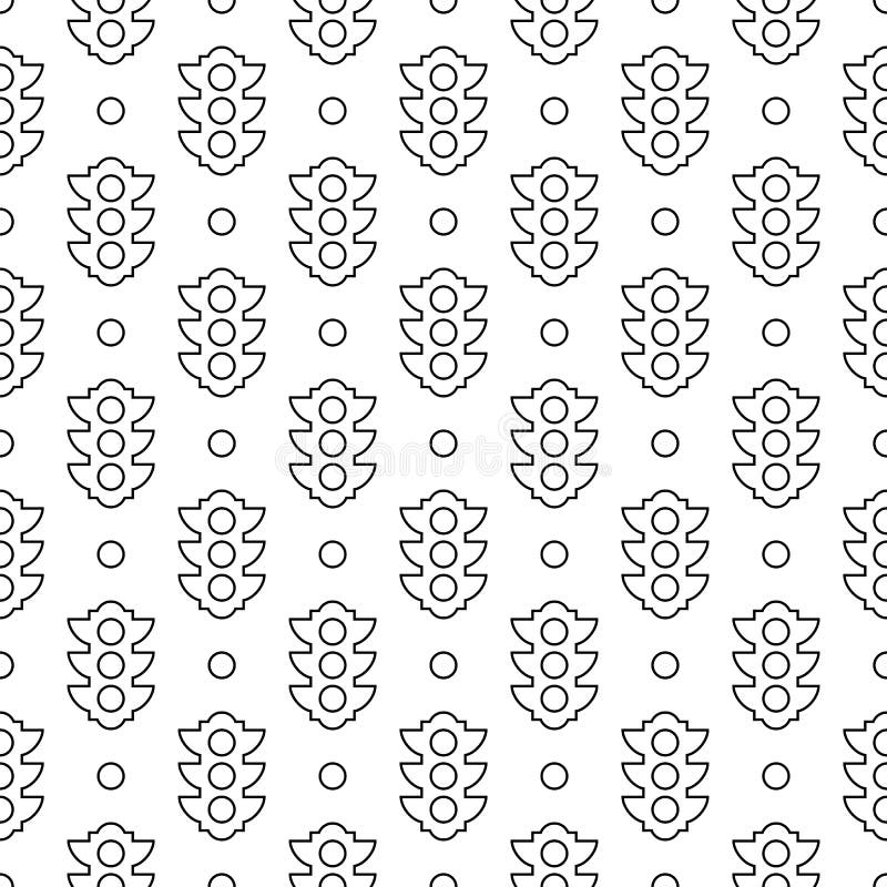 Traffic Light Seamless Pattern, Simple Vector Sign Stock Illustration ...