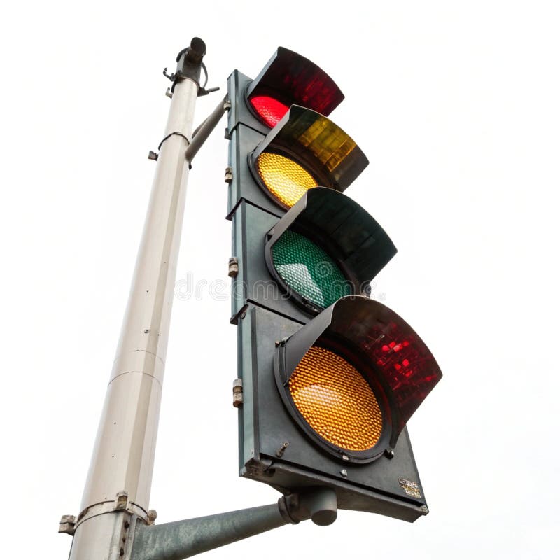 Traffic Light Isolated on Transparent Background Stock Illustration ...