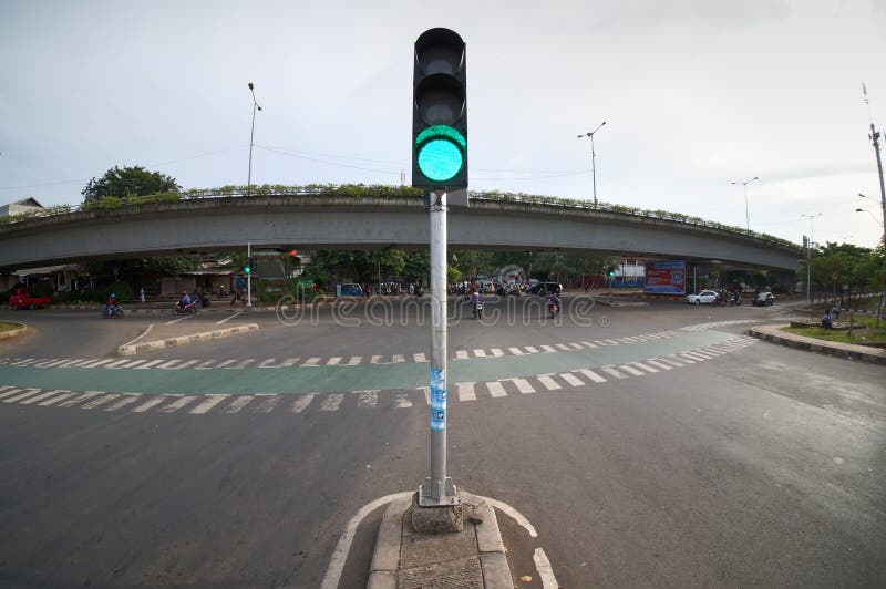 Traffic Light Showing Green Light at Intersection Editorial Photography ...