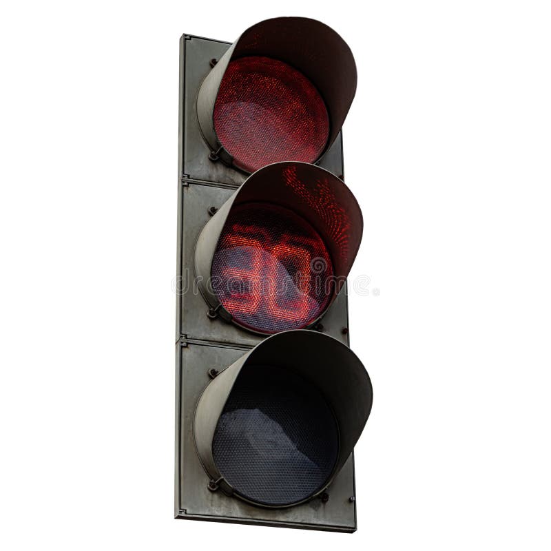 The Traffic Light Shows Red, Which Prohibits Traffic for People Stock ...
