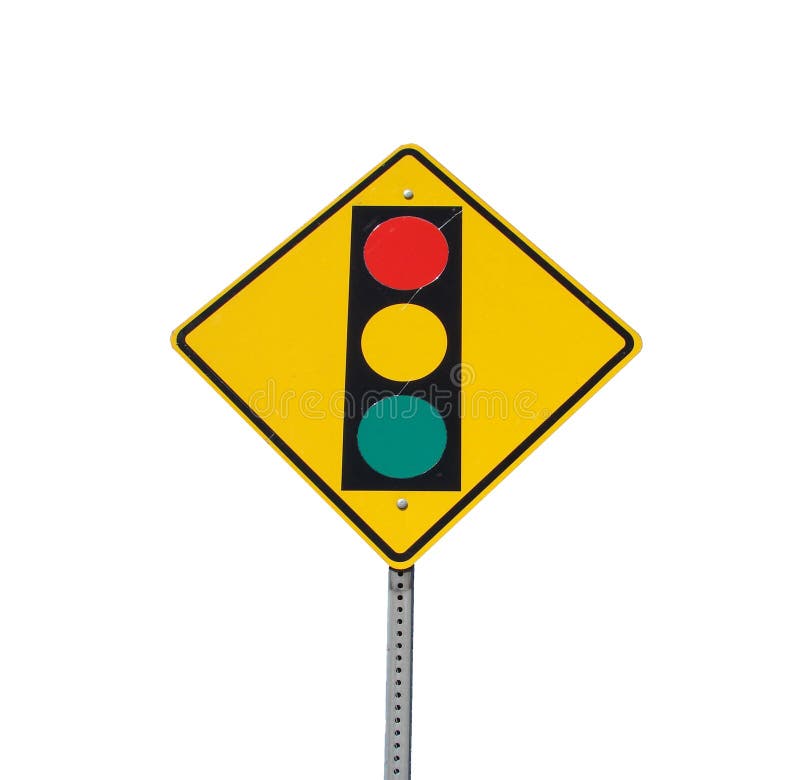 Yellow Stop Light Sign stock photo. Image of neighborhood - 9111554