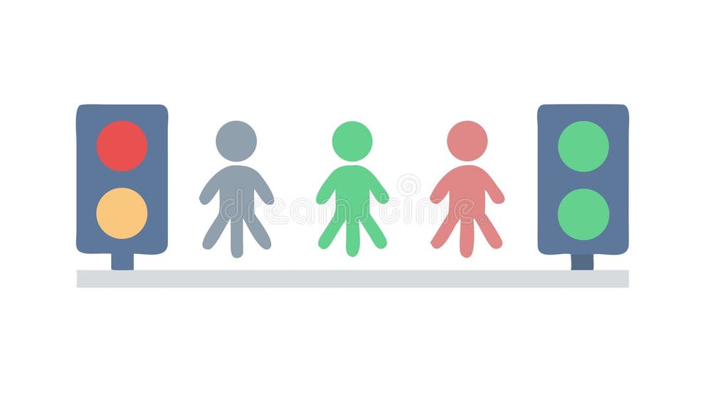 Traffic Light Signal Control Icon, Road Intersection, Vector Design ...