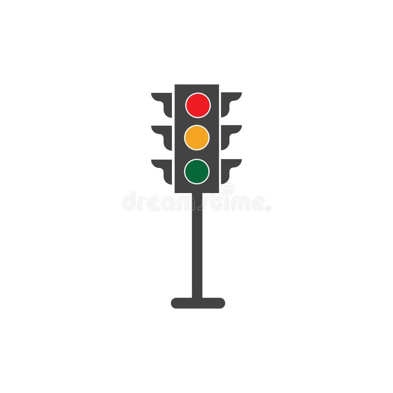 Traffic Light Signal Icon Vector Design Template Stock Illustration ...