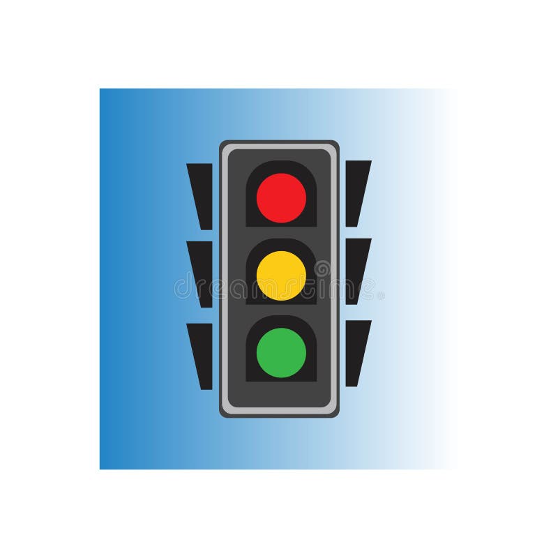 Traffic Light Signal Icon Vector Design Template Stock Illustration ...