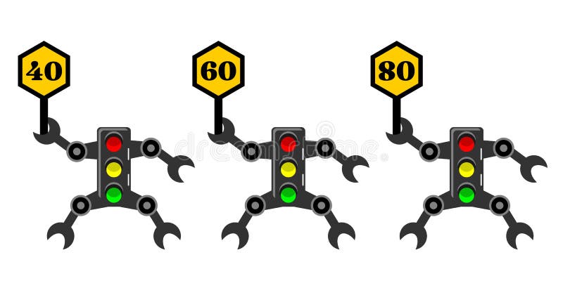 Character Traffic Light Robot Stock Illustrations – 31 Character ...