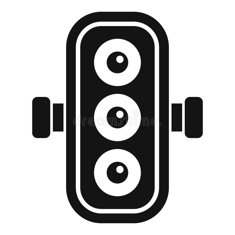 Traffic Light with Three Lights Showing Green Icon Stock Vector ...