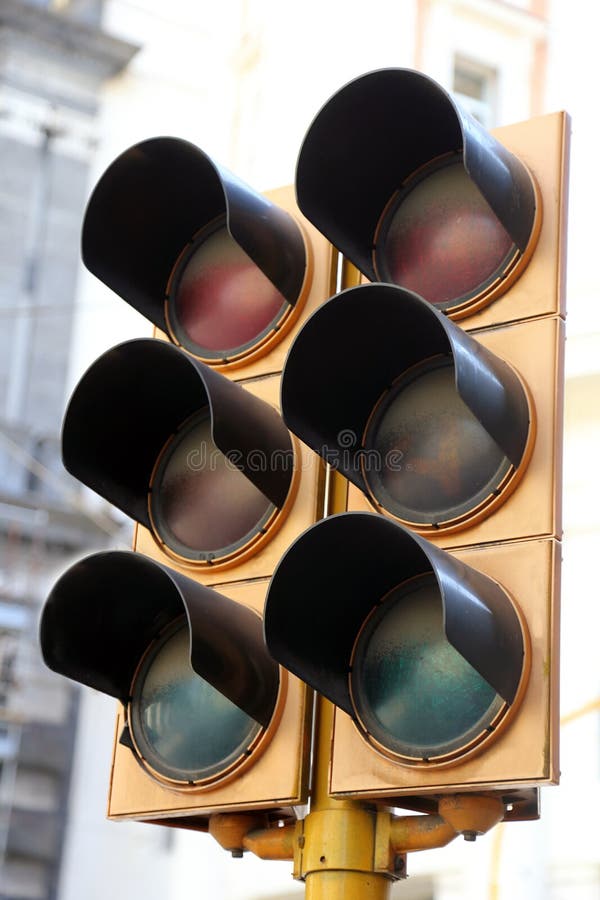 Traffic Light To Regulate Traffic Flow Stock Image - Image of street ...