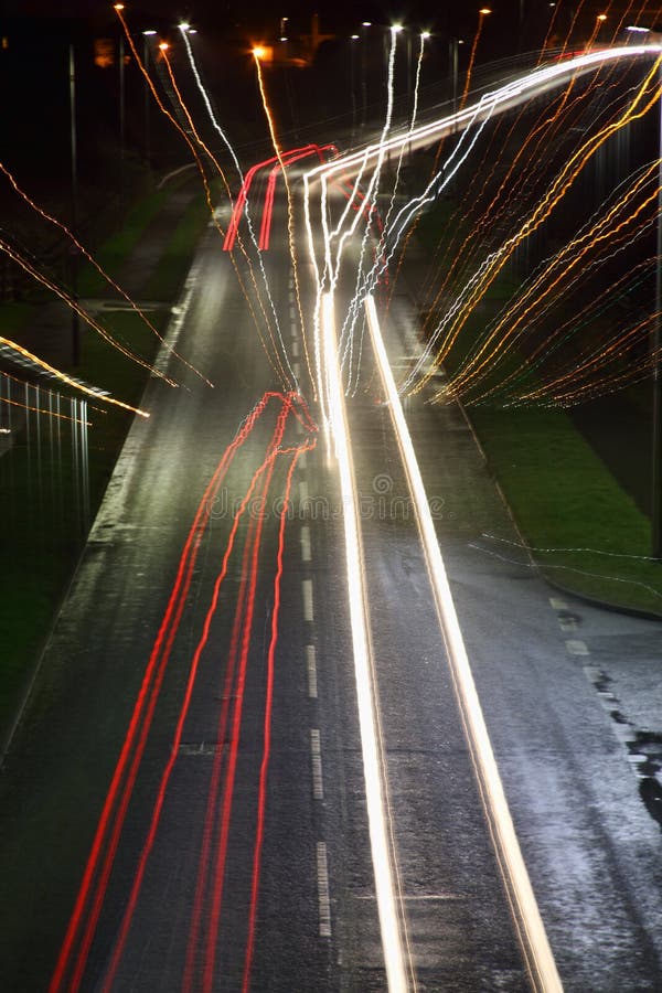 Traffic light trails stock photo. Image of life, headlights - 93214444