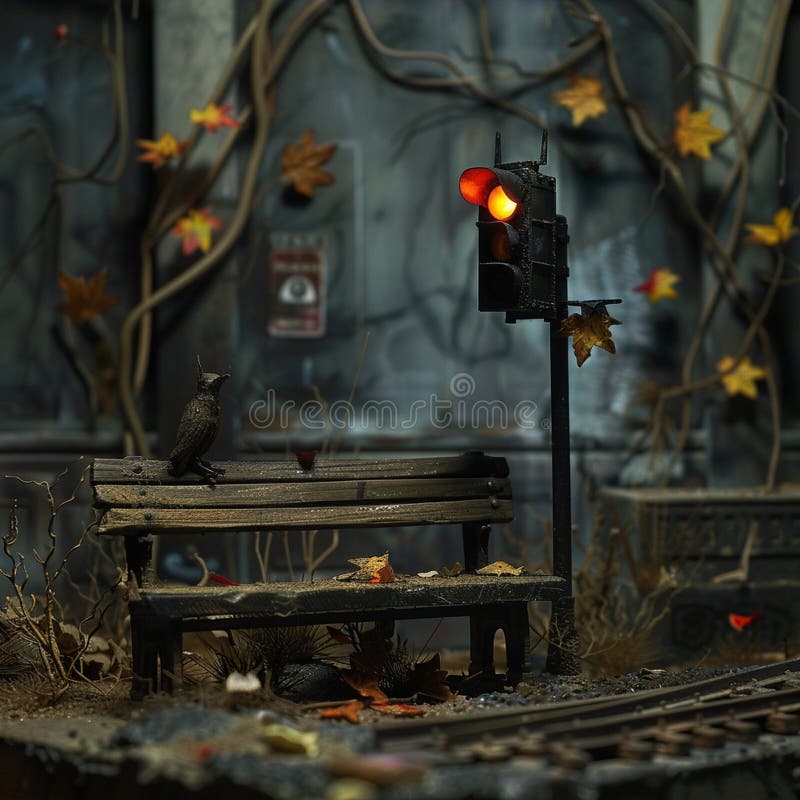 Traffic Light, Train Track, and Bat on a Bench - Urban Wildlife ...