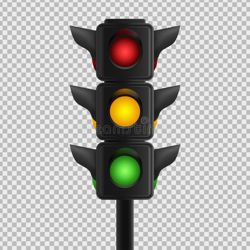 Traffic Light on a Transparent Background Stock Vector - Illustration ...
