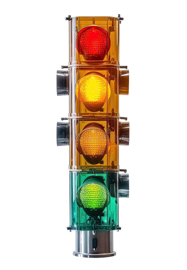Traffic Light on Transparent Background PNG Stock Image - Illustration ...