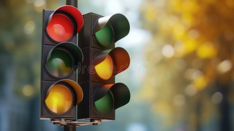 Traffic Light and Trees stock photo. Image of transportation - 374152392
