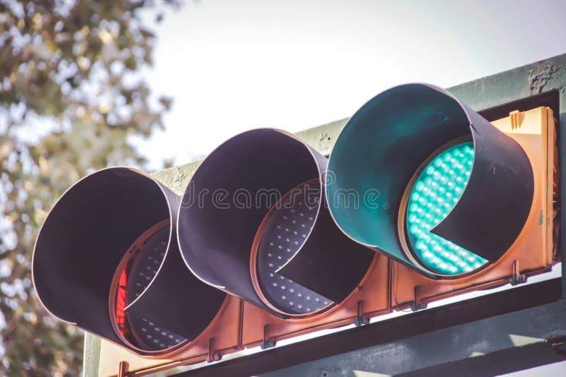 Traffic Light on Urban Scenario Stock Photo - Image of metal, traffic ...