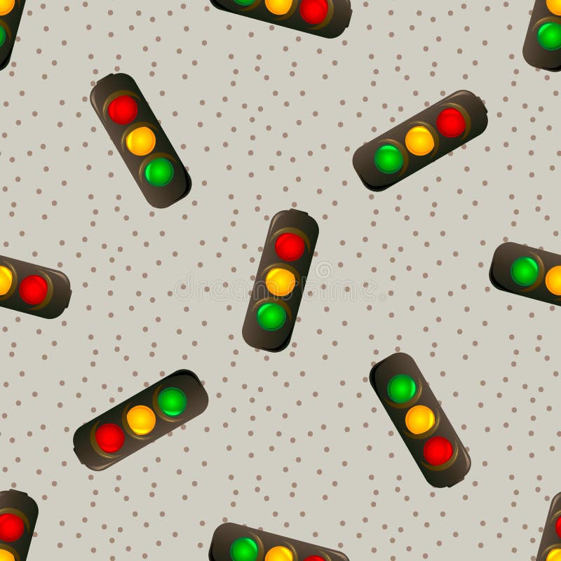 Stoplight Sign. Traffic Light Abstract Seamless Pattern Stock ...