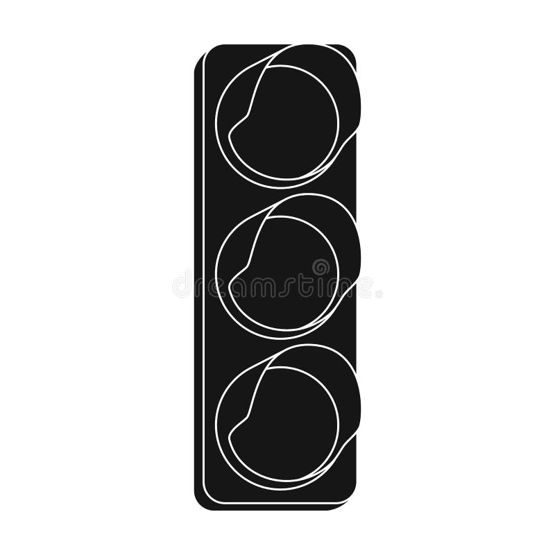 Traffic Light for Vehicles.Car Single Icon in Black Style Vector Symbol ...