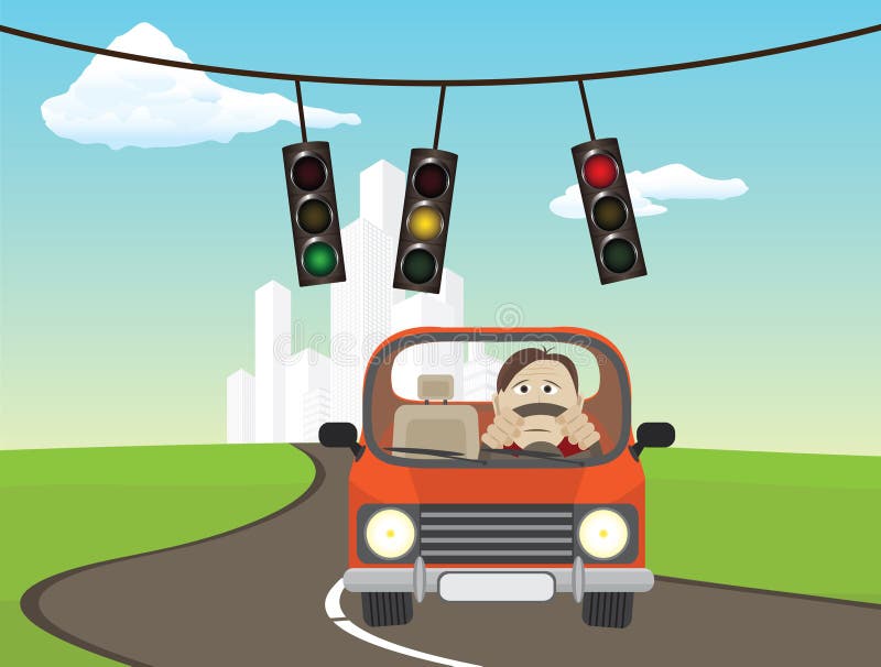 Traffic Lights with Red Car Stock Vector - Illustration of design, town ... Traffic Lights with Red Car Stock Vector - Illustration of design, town ...