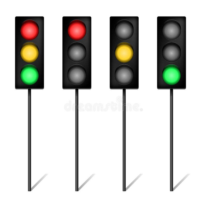 Traffic Lights stock vector. Illustration of crossing - 23345169