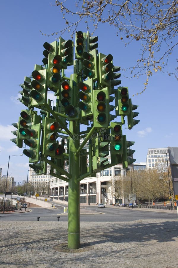 Traffic light tree stock image. Image of yellow, square - 15836547