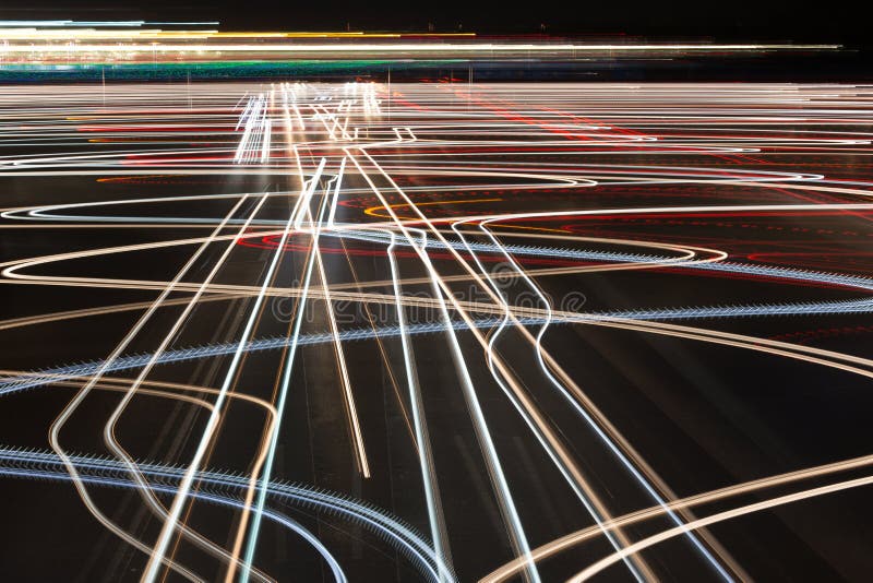 Traffic Lights Abstract Background Stock Photo - Image of lines, street ...