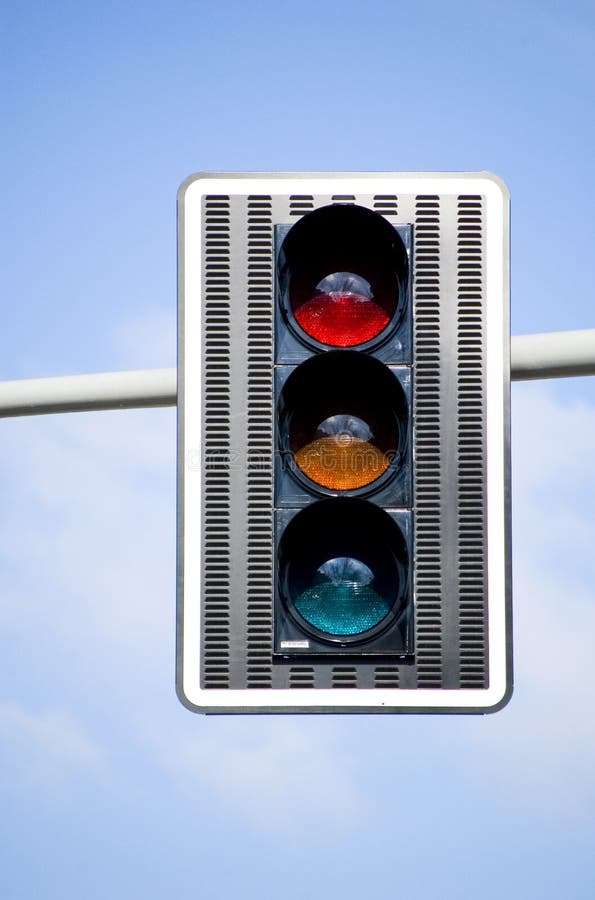Traffic Lights in the City Crossing. Stock Image - Image of beginnings ...