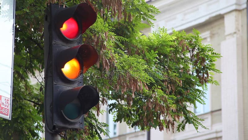 Traffic Lights at the Crossroads Stock Video - Video of drive ...