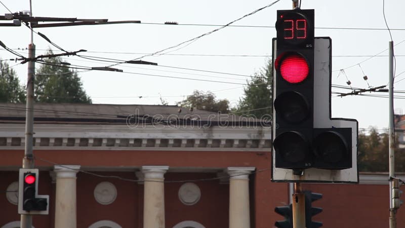 Traffic Lights at the Crossroads Stock Video - Video of drive ...