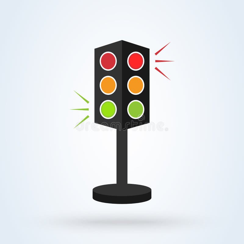 Traffic Lights 3d. Simple Vector Modern Icon Design Illustration Stock ...