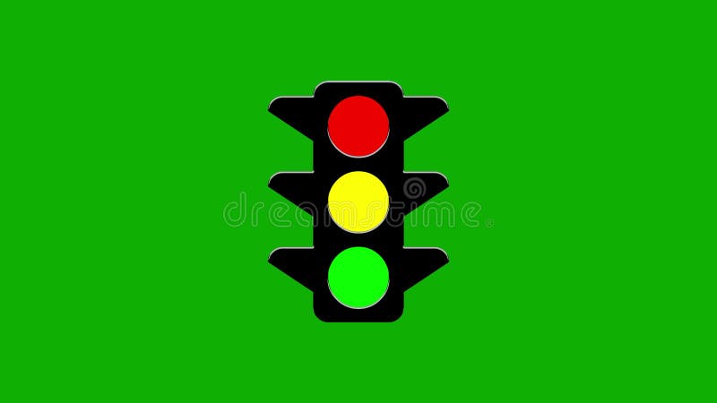 Traffic Lights Effect on Green Screen Background Stock Footage - Video ...