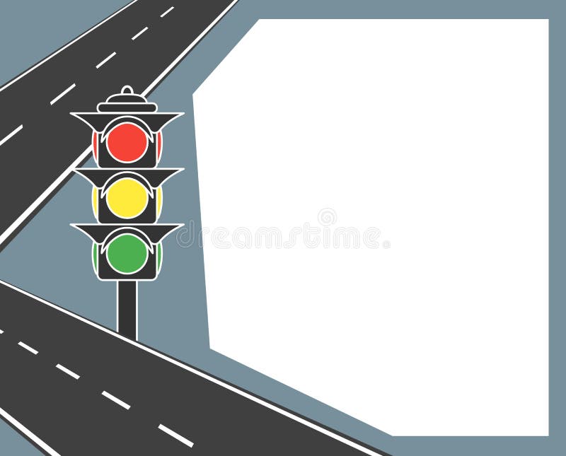 Traffic Lights, with Elements of the Road and the Dividing Strip ...