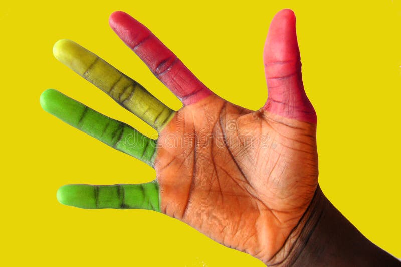 Multi Coloured (cultured) Finger Tips 3 Stock Image - Image of hand ...