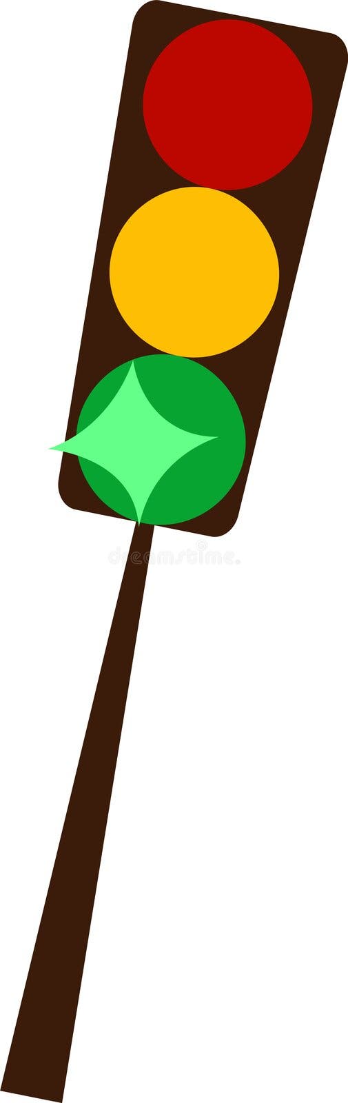 Traffic Lights with Green Light on Stock Vector - Illustration of ...