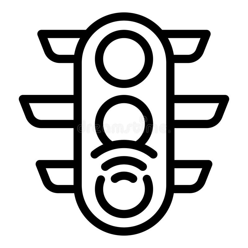 Traffic Lights Icon Outline Vector. Road Streetlight Stock Vector ...