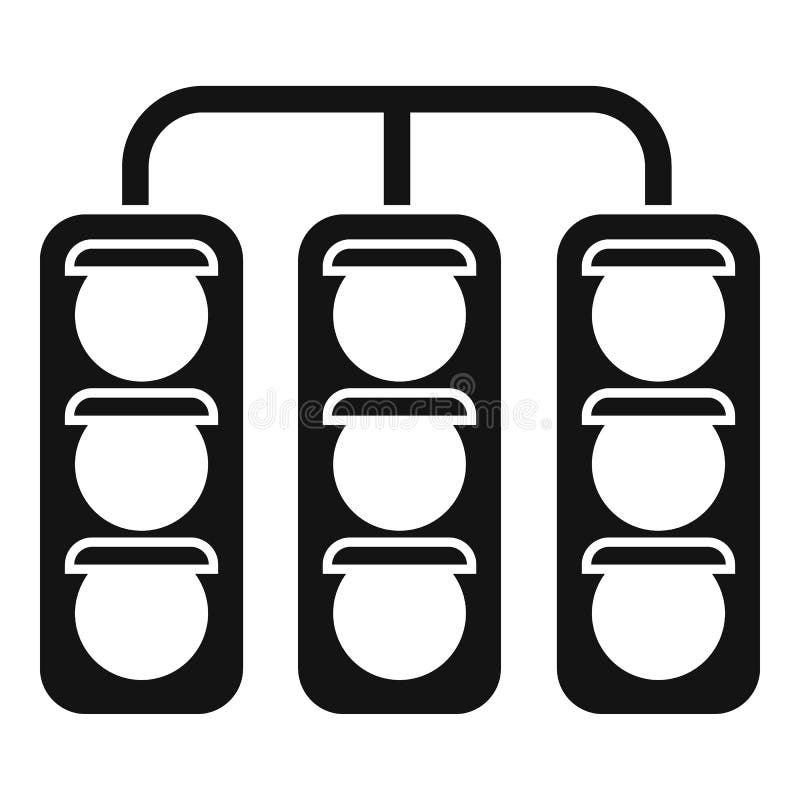 Traffic Lights Icon, Simple Style Stock Vector - Illustration of icon ...